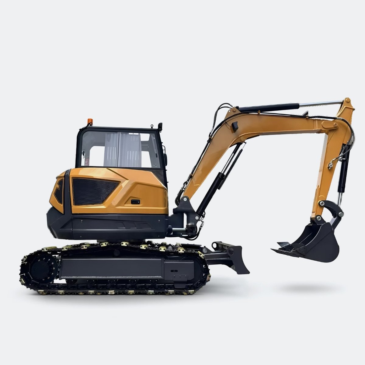 7 ton Closed Cab Excavator with Kubota Diesel Engine and in Cab Heater ...